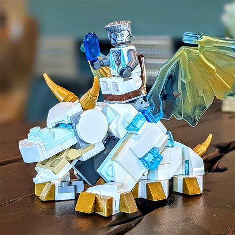 Lego Moc Mini Ice Dragon By Brick Daimyo Rebrickable Build With Lego