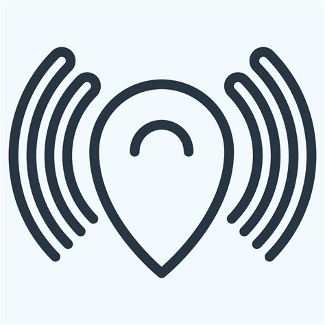 Icon Gps Signals Line Cut Style Vector Art At Vecteezy