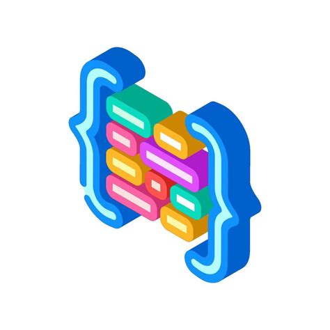 Code Brackets With Letters Nlp Isometric Icon Illustration Vector Art At Vecteezy