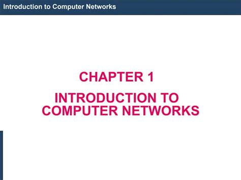 chapter 1 introduction to com networks ppt