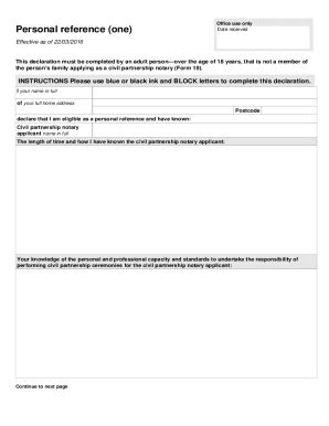 Fillable Online Personal Reference Statutory Declarations Fax Email Print PdfFiller