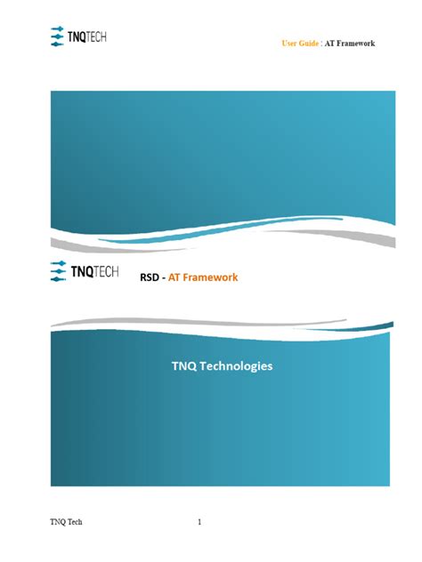 At Framework User Guide Pdf Software Testing Software Development