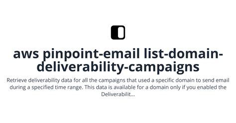 Aws Pinpoint Email List Domain Deliverability Campaigns Fig