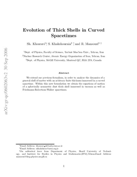 Pdf Evolution Of Thick Walls In Curved Spacetimes