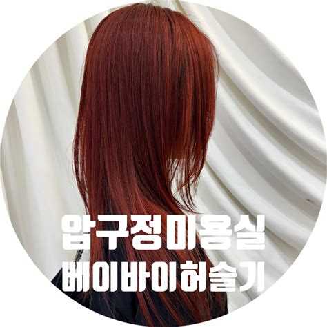 압구정 미용실 블랙빼기 브릭레드염색 베이바이허슬기 라벤더점 후기 네이버 블로그