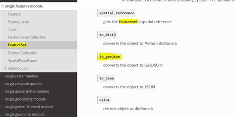 solved feature set has no attribute to geojson esri community
