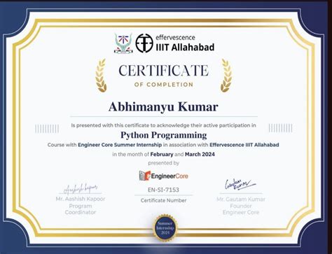 abhimanyu kumar on linkedin i have completed python programming from
