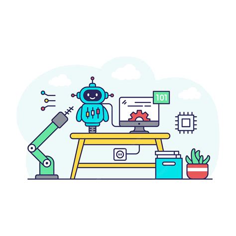 Premium Vector Artificial Intelligence Illustration In Flat Design