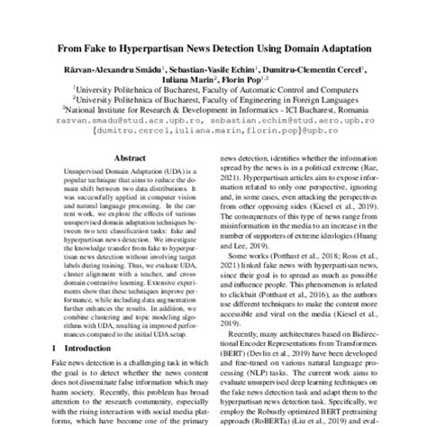 From Fake To Hyperpartisan News Detection Using Domain Adaptation Acl