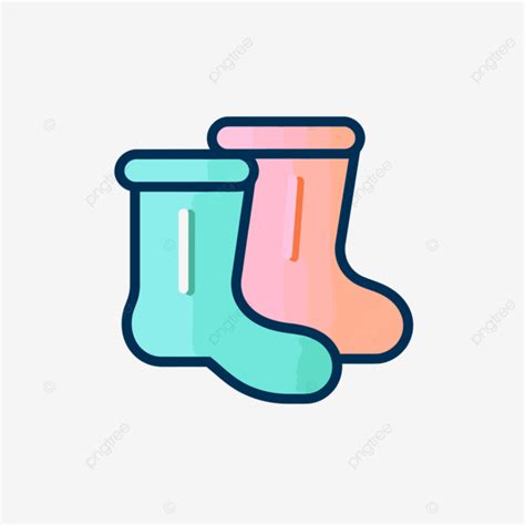 부츠와 양말 아이콘 벡터 흰색 배경에 신발과 양말을 묘사한 직계 아이콘 Flaticon 및 드리블에 의한 벡터 일러스트 비핸스 Hd Png 일러스트 및 벡터 에 대한