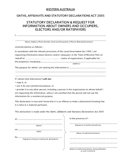 Fillable Online OATHS AFFIDAVITS AND STATUTORY DECLARATIONS Fax Email Print PdfFiller