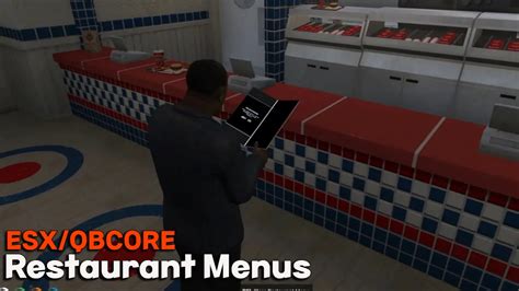 Restaurant Menus ESX QB FiveM Store