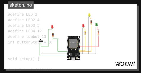 Lampu Kelap Kelip Ibrahim Wokwi Esp32 Stm32 Arduino Simulator