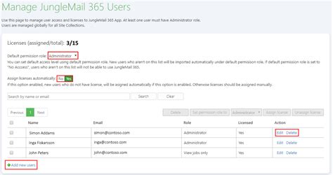 general settings junglemail 365 documentation