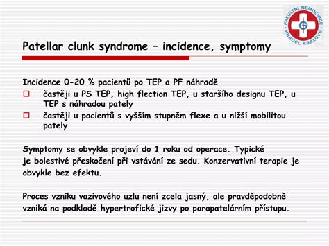 Patellar Clunk Syndrome Ppt