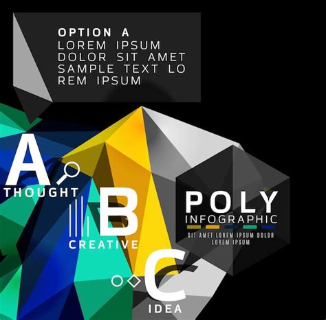 Premium Vector Vector Abstract Low Poly Geometric Infographics