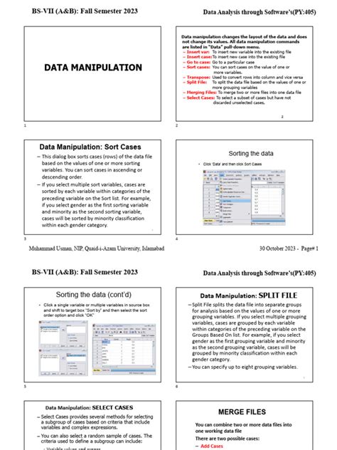 Week 3 Data Manipulation And Transformation Pdf Variable Computer Science Mean