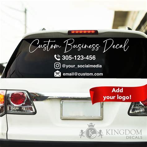 Custom Business Car Decal Personalized Vinyl Lettering Etsy