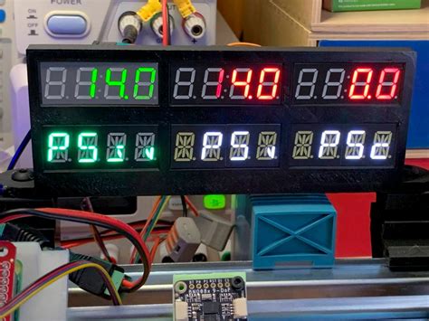 A Mount For Three Each Of Adafruit Seven Segment And Alphanumeric Displays By