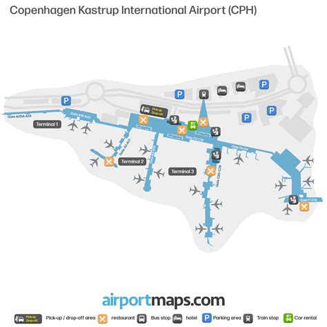Copenhagen Airport Map Find Terminals And Gates