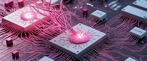 A Neural Interface Chip Illustrating Brain Computer Interaction Concept Premium Ai Generated Image