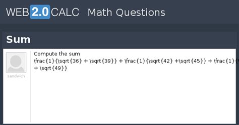 View Question Sum