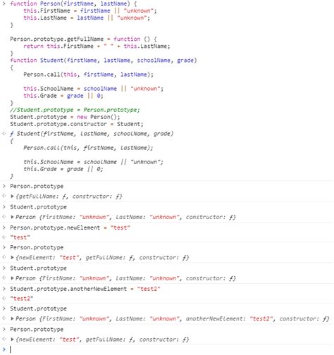 Inheritance How Does The Prototype Object Of An Inherited Class Equal