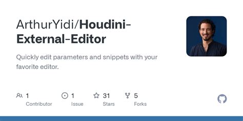 Github Arthuryidihoudini External Editor Quickly Edit Parameters