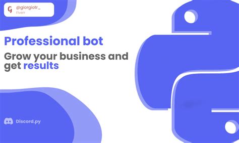 Code Your Discord Bot By Giorgiotr Fiverr