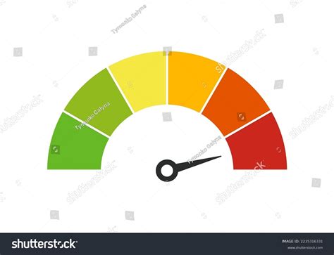 Vector Speedometer Meter Arrow Dashboard Green Stock Vector Royalty