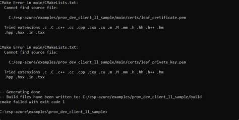 Error In Esp Azure Examples Prov Dev Client Ll Sample CA 85 Issue 102 Espressif Esp Azure