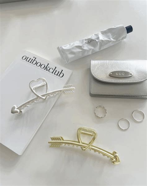 큐피트 하트 메탈 머리핀 집게핀 헤어핀 2컬러 에이블리