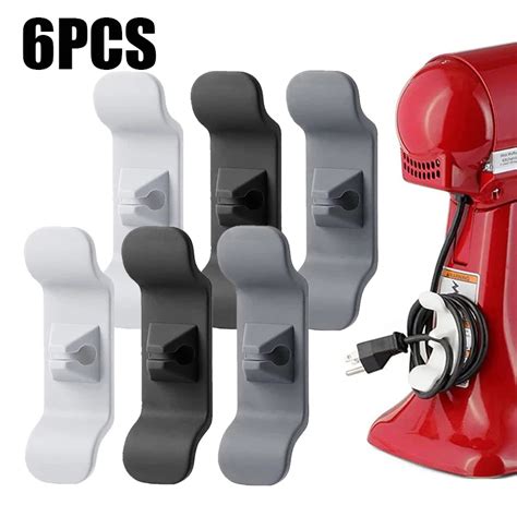 코드 래퍼 보관 케이블 와이어 정리 클립 홀더 커피 머신 랩 케이블 보호기 와인더 주방 가전 제품 3 개 6 개 Aliexpress