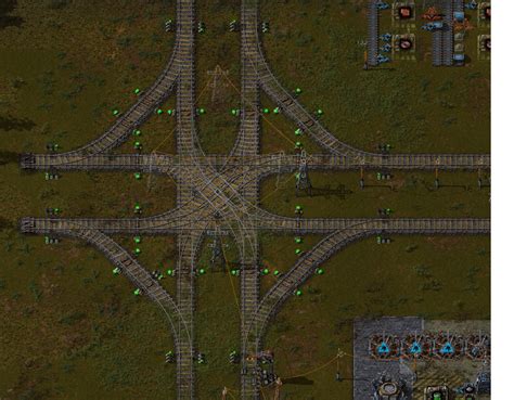 Bi Directional Train Intersection R Factorio