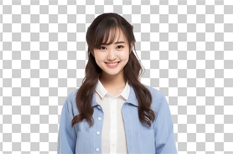 Premium PSD Teen Pretty Japanese Girl On Isolated Chroma Key Background
