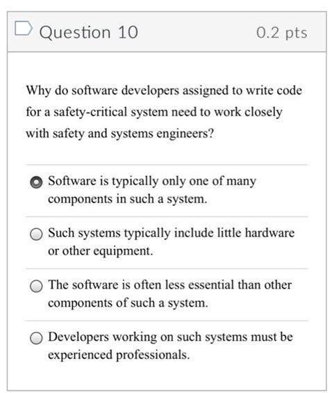 Solved Why Do Software Developers Assigned To Write Code For