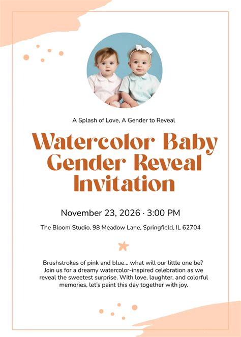 Free Gender Reveal Invitation Templates Editable And Printable