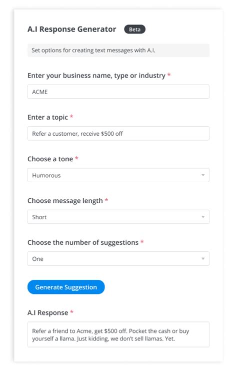 Ai Text Message Generator Trumpia