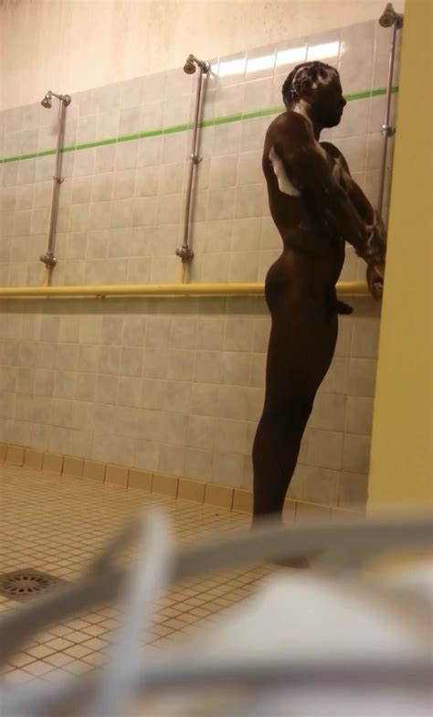 Naked Black Guy Caught Naked In Open Showers Thisvid Com