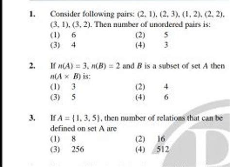 if n a 3 n b 2 and b is a subset of set a then n a×b is filo