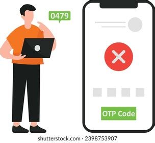 Illustrative Display Indicating Unsuccessful Authentication Visually Stock Vector Royalty Free