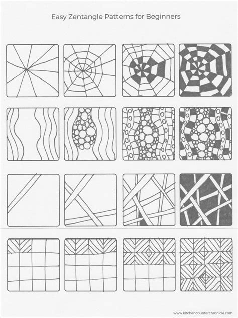 Very Easy Zentangle Patterns