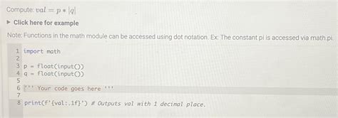 solved compute val p q click here for examplenote