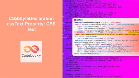 Cssstyledeclaration Setproperty Method Setting Css Properties Codelucky