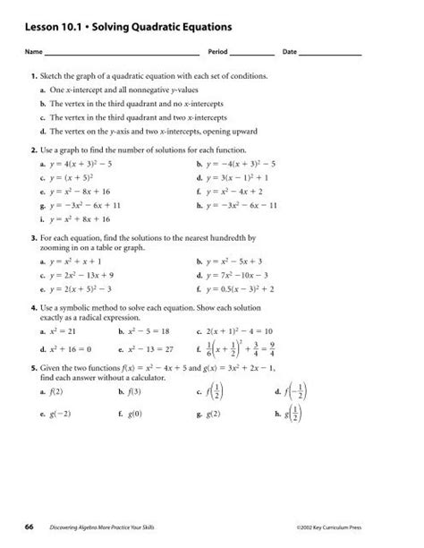 Lesson 8 2 Solving Equations By Factoring Ax2 Bx C Answers Tessshebaylo