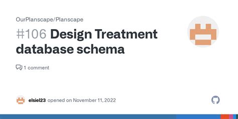 Design Treatment Database Schema · Issue 106 · Ourplanscapeplanscape · Github