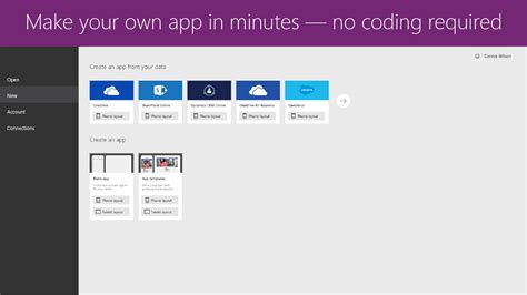 powerapps for windows 10 updated with the ability to create apps in a