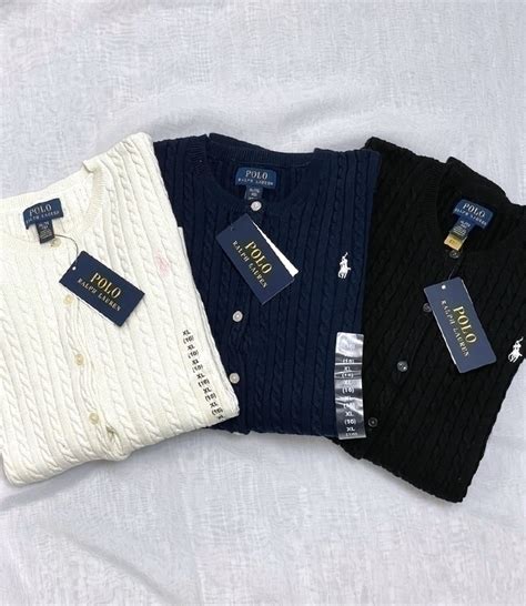 폴로 랄프 로렌 [12월sale][무료배송][공홈and백화점]폴로랄프로렌 걸즈 꽈배기 니트 가디건 [기프트백 무료증정] 위시버킷