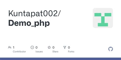 GitHub Kuntapat Demo Php
