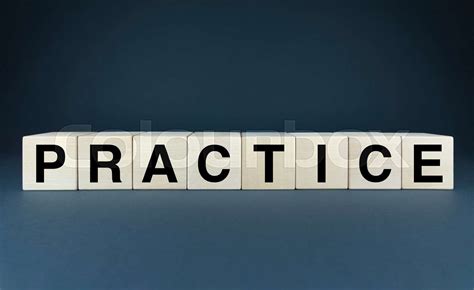 Practice Cubes Form The Word Practice Stock Image Colourbox